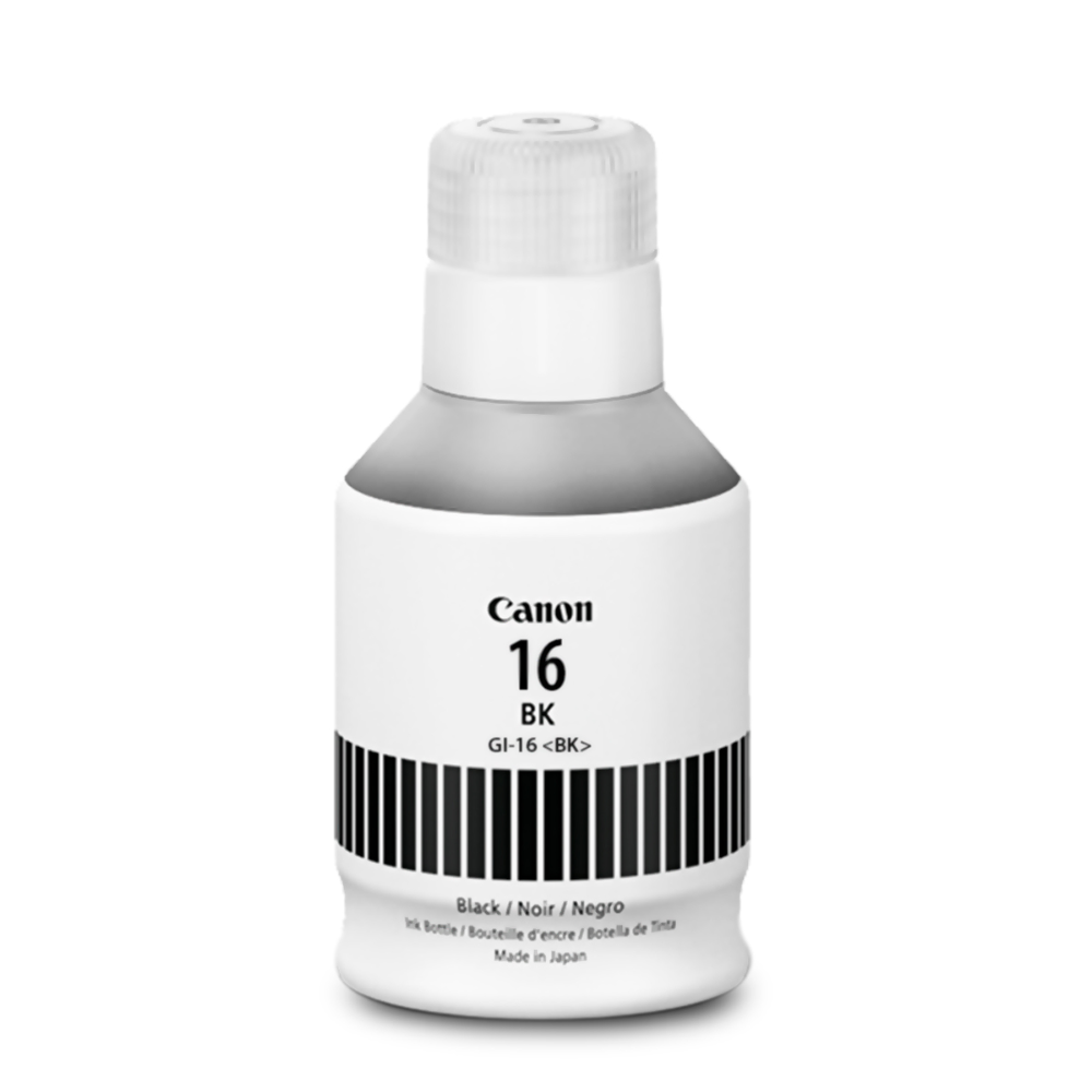 Botella de Tinta Negra Canon GI-16 BK 167ml - Distribuidora R.G. Rivas
